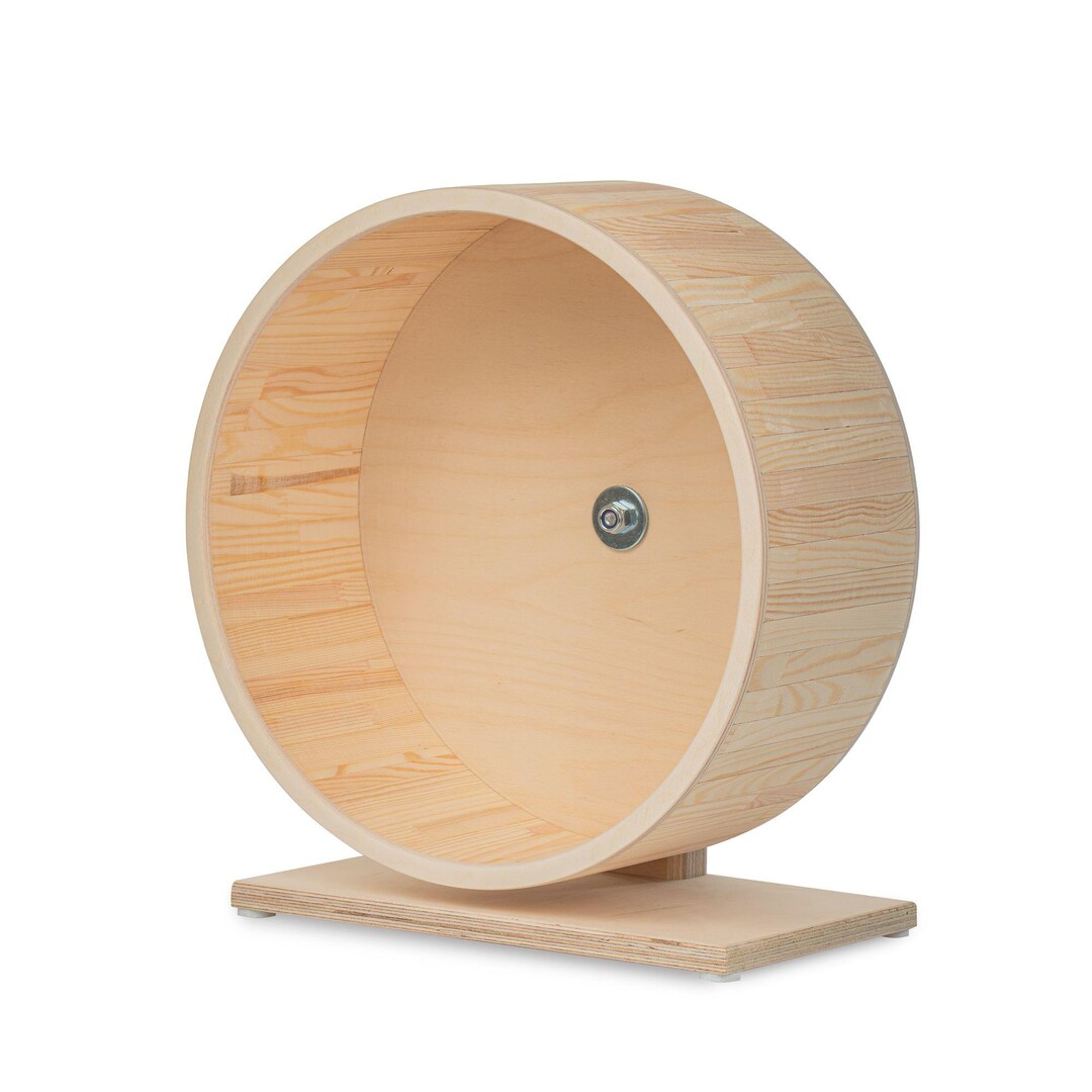 11" (279mm) Big Wood Running Wheel, Exercise Wheel, Mounted on Stand ...