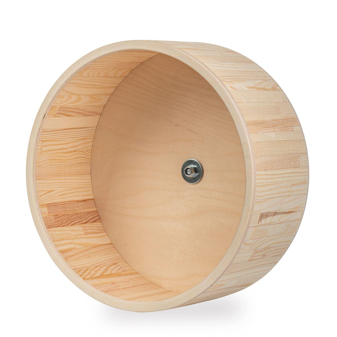 11" (279mm) Big Wood Running Wheel, Exercise Wheel, Mounted on Hinged ...