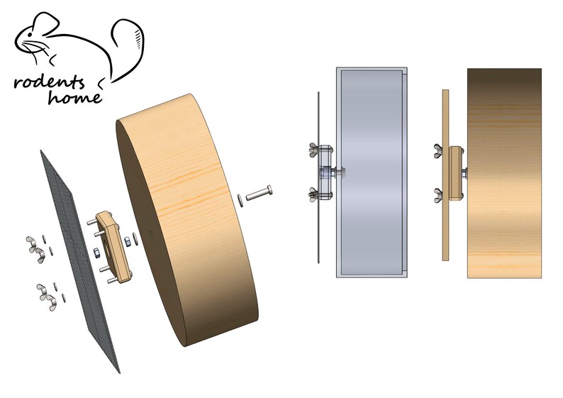 11 279mm Big Wood Running Wheel Exercise Wheel | Etsy