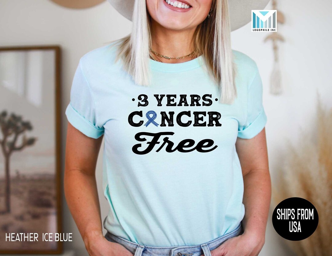 3 Years Cancer Free Shirt, Colorectal Cancer Survivor Tshirt, Colon ...