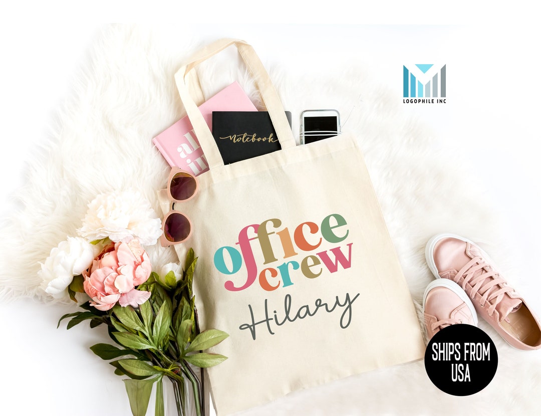 Personalized Office Crew Tote Bag, Custom Staff Appreciation, Matching ...