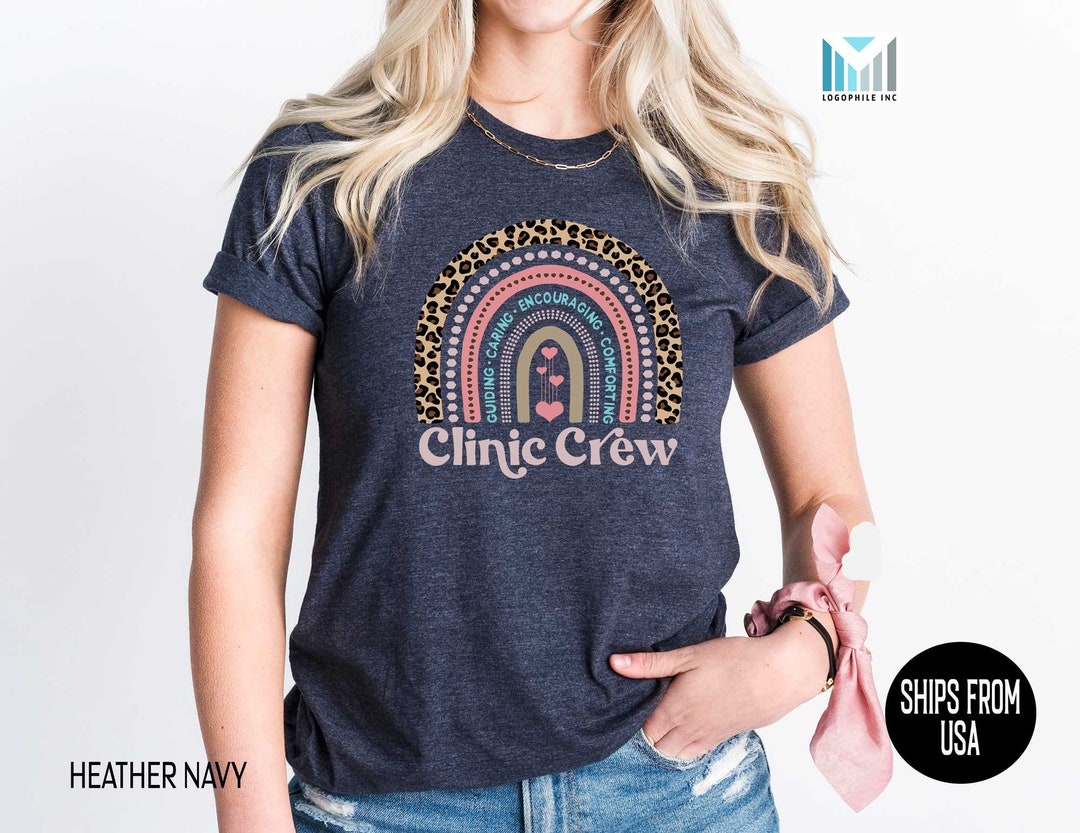 Clinic Crew Rainbow Shirt, Medical Office Staff Gifts, Hospital Care ...