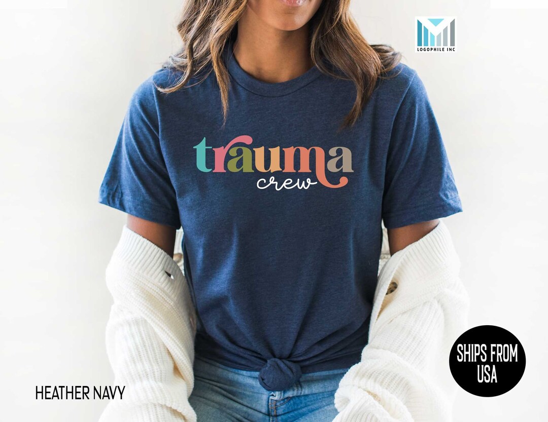 Colourful Trauma Nurse Crew Shirt, Critical Care Nurse Tshirt ...