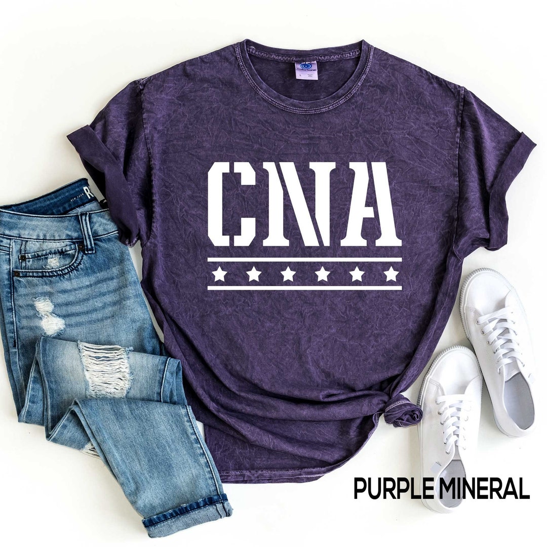 CNA Distressed Tie Dye Shirt With Stars, Certified Nursing Assistant ...