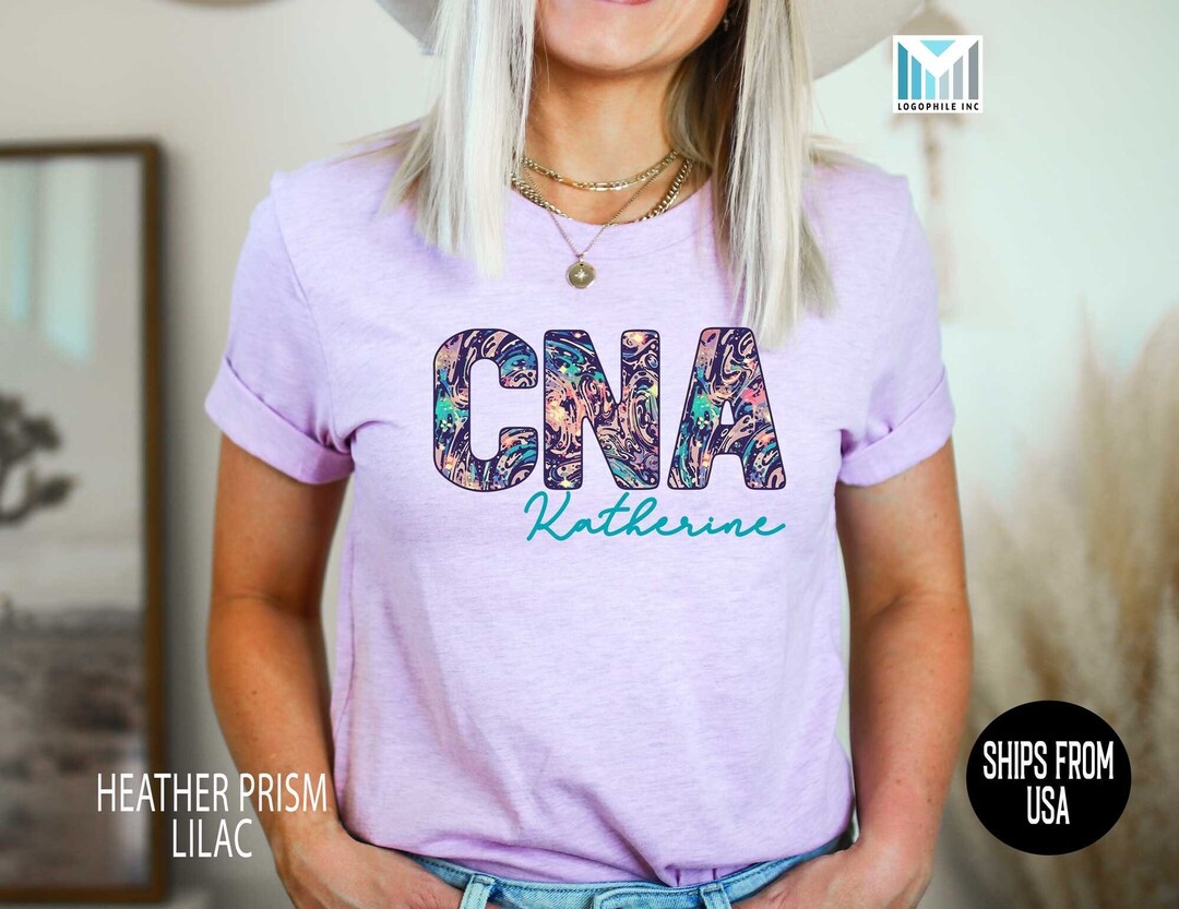 Personalized CNA Shirt, Certified Nursing Assistant Gift, Custom CNA ...