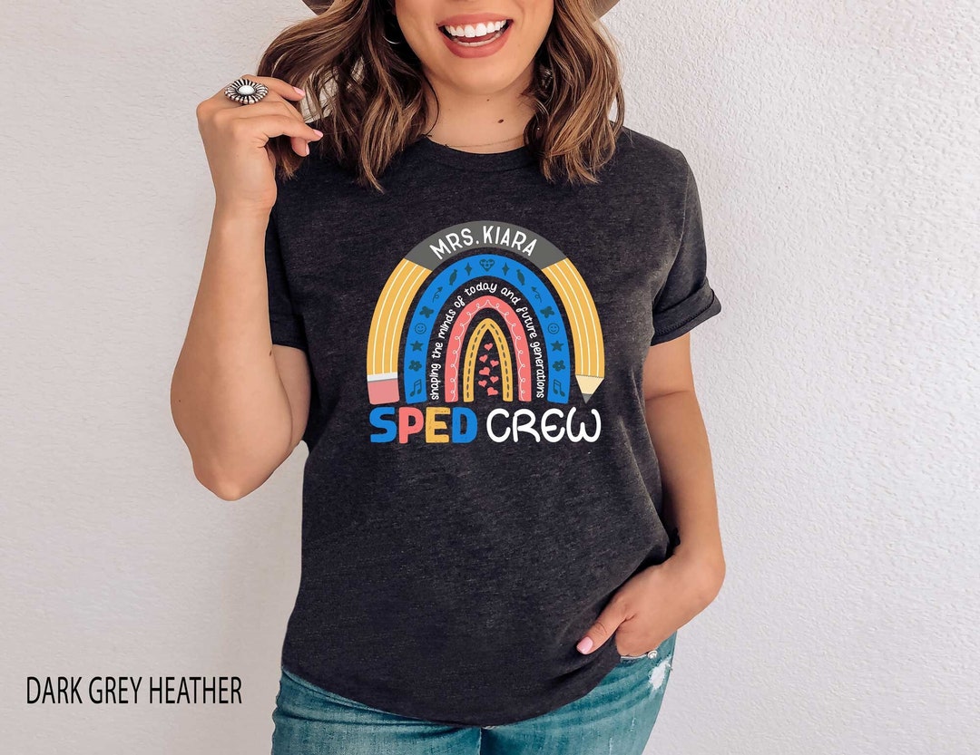 Custom Sped Team Shirt Personalized Sped Crew Pencil Rainbow - Etsy