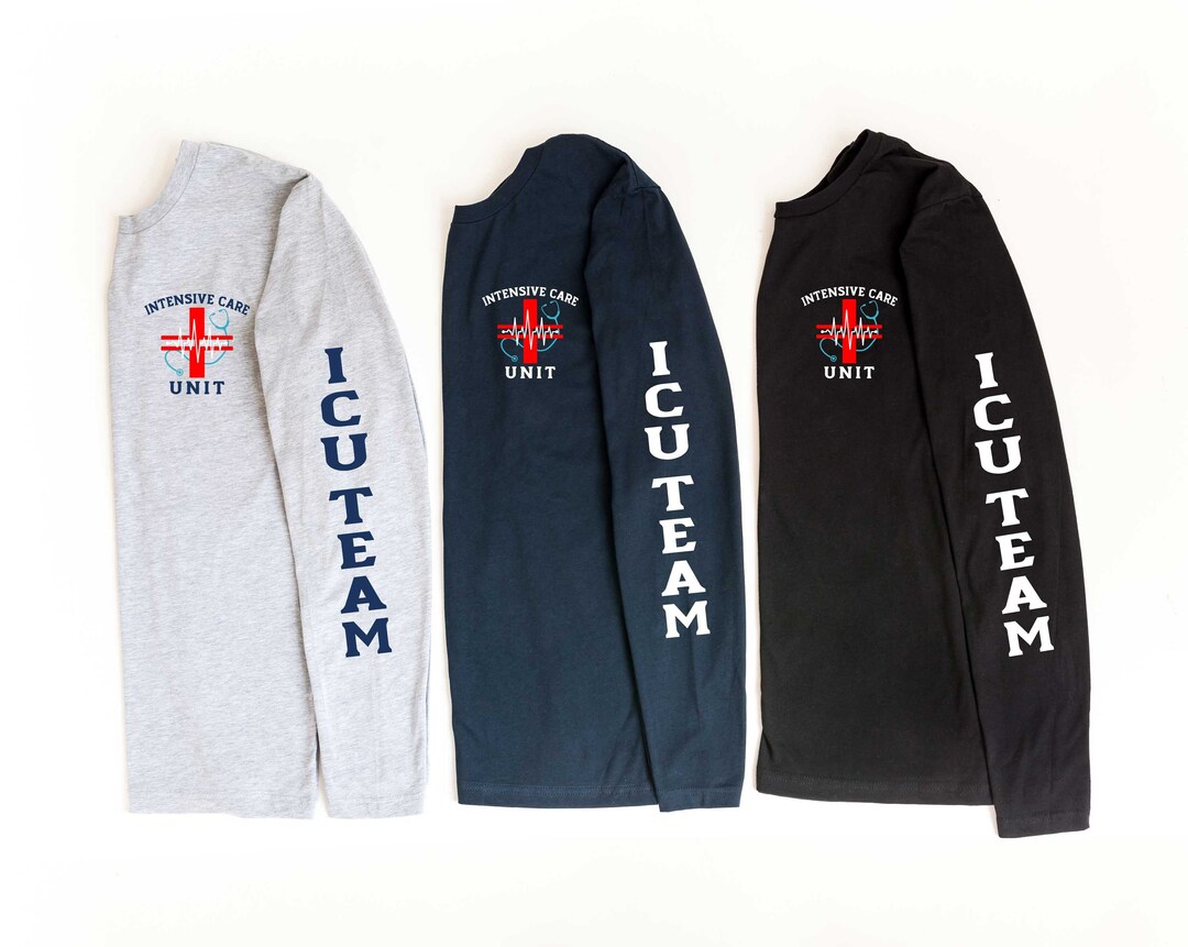 Intensive Care Unit Nurse Long Sleeves Shirt, ICU Team Tshirt, Trauma ...