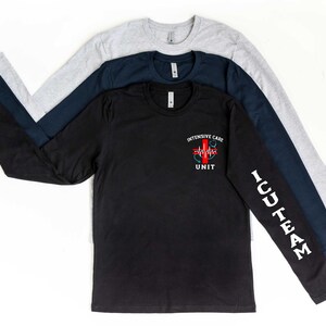 Intensive Care Unit Nurse Long Sleeves Shirt, ICU Team Tshirt, Trauma ...