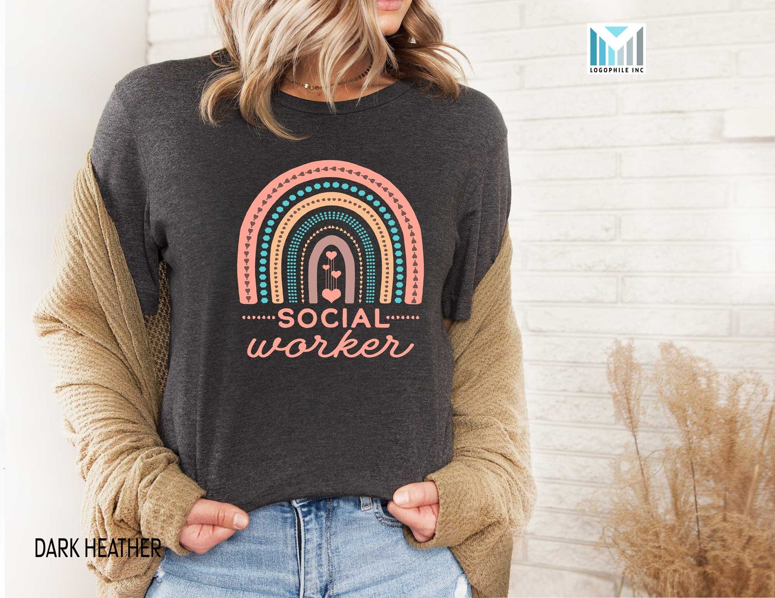 Social Worker Rainbow Shirt Social Work Gift Cute Social - Etsy