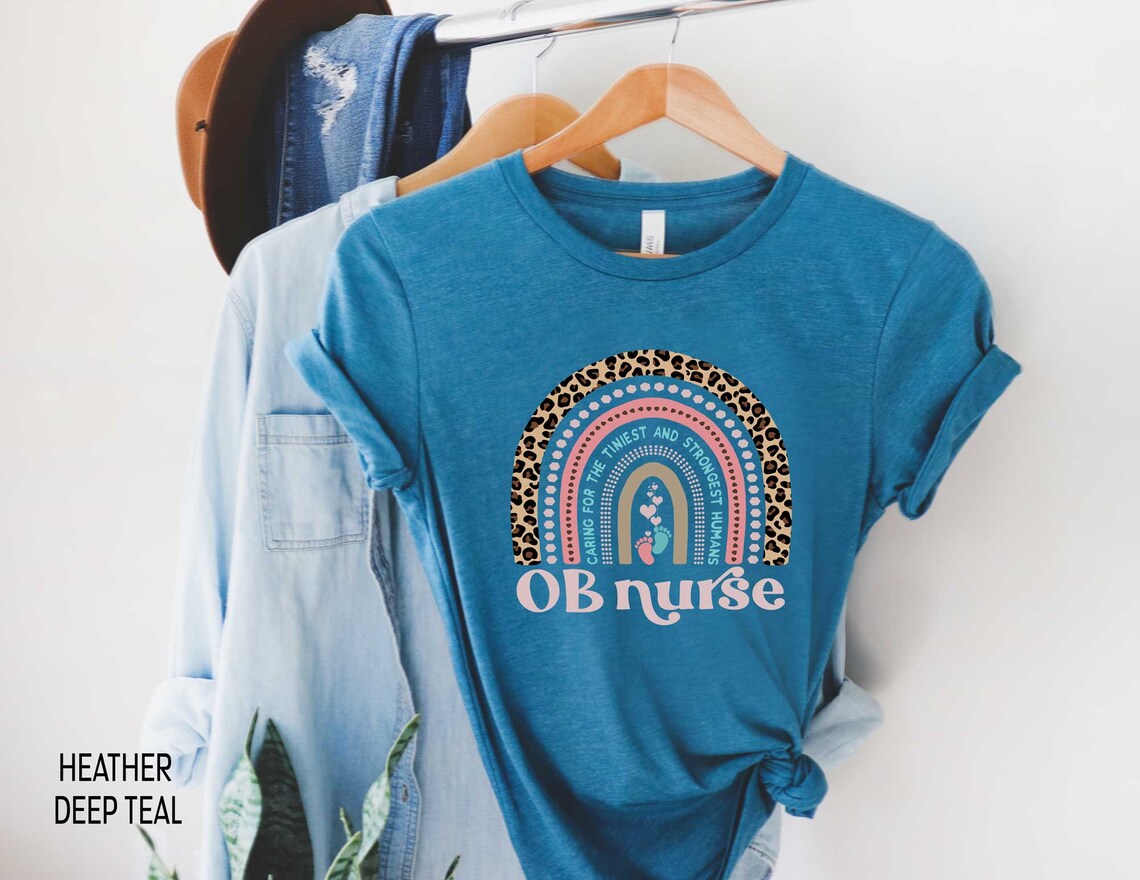 OB Nurse Rainbow Shirt Mother Baby Nurse T-Shirt Obstetrics | Etsy