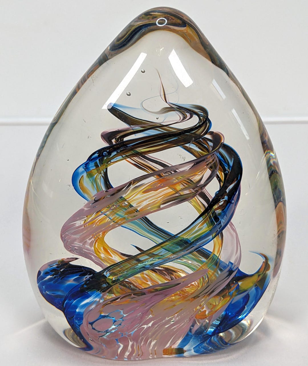 Vintage Large Selkirk Paperweight Twister Scottish Art Glass With Label ...