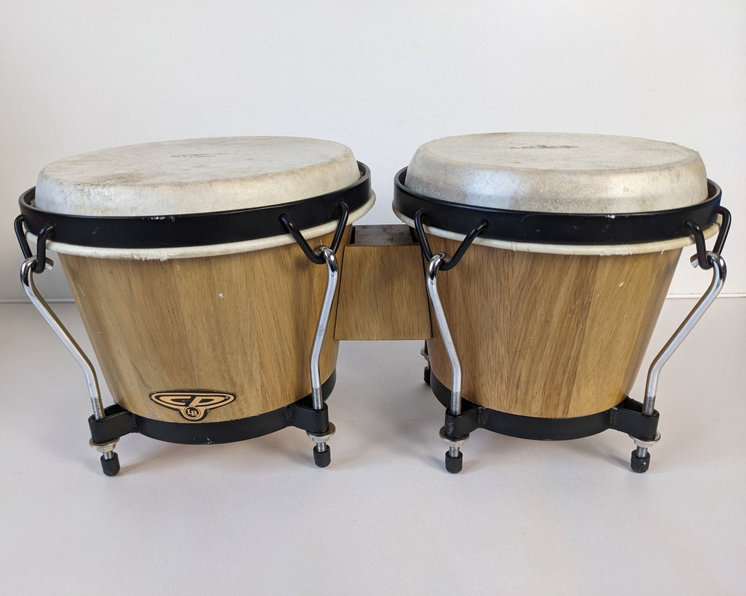 Vintage Pair of Wooden Bongos Hand Drum Tongas Conga - Etsy