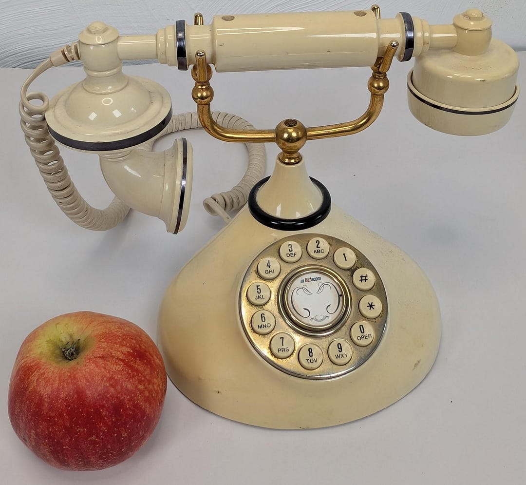Vintage Betacom Ren 1 Regal French Telephone Cream Push Button Phone ...