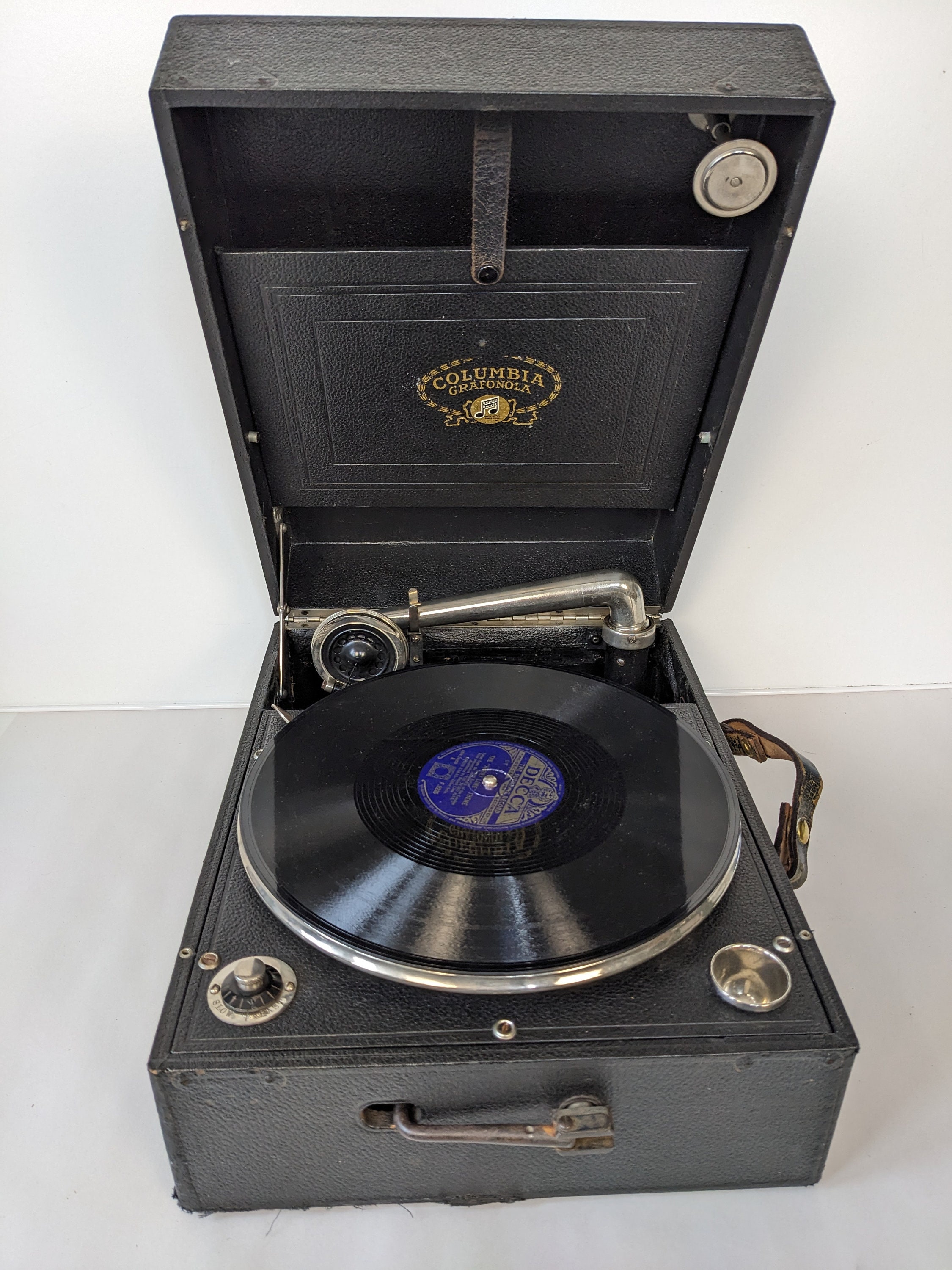 Antique Columbia Grafonola Portable Gramophone Working in Exceptional ...