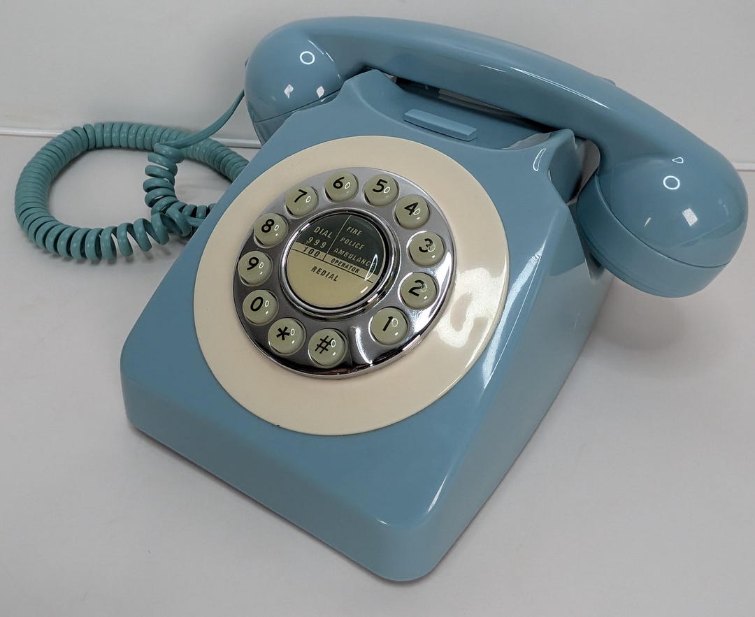 Retro Reka 80885 Desk Phone Baby Blue Push Button Telephone Working - Etsy