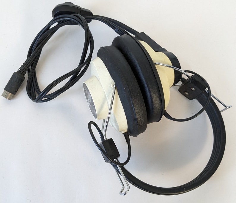 Vintage Airplane Helicopter Pilot Headset and Microphone HMA 509 ...