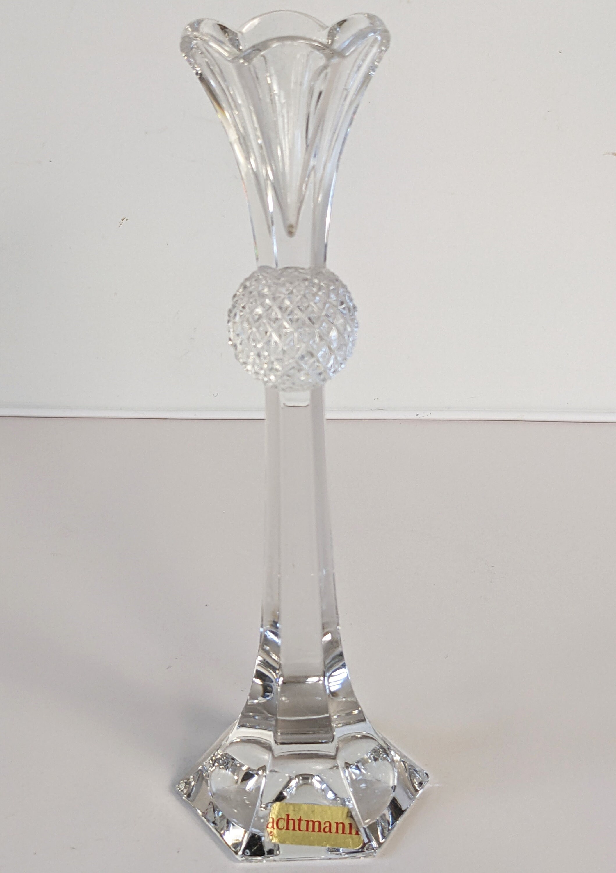 Vintage Cut Glass Nachtmann Crystal Candlestick Candle Holder Made in ...