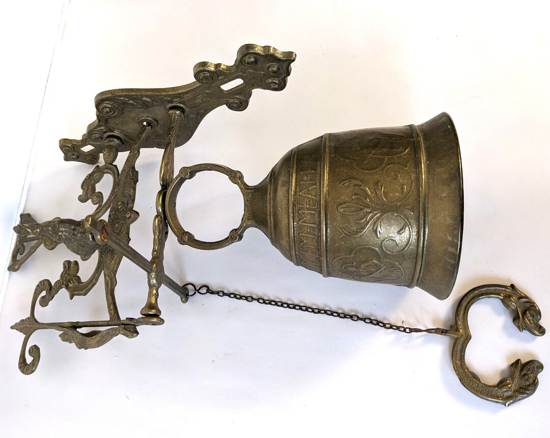Antique Monastery Brass Door Bell Vocem Meam Audit Qui Me Tangit 20in ...