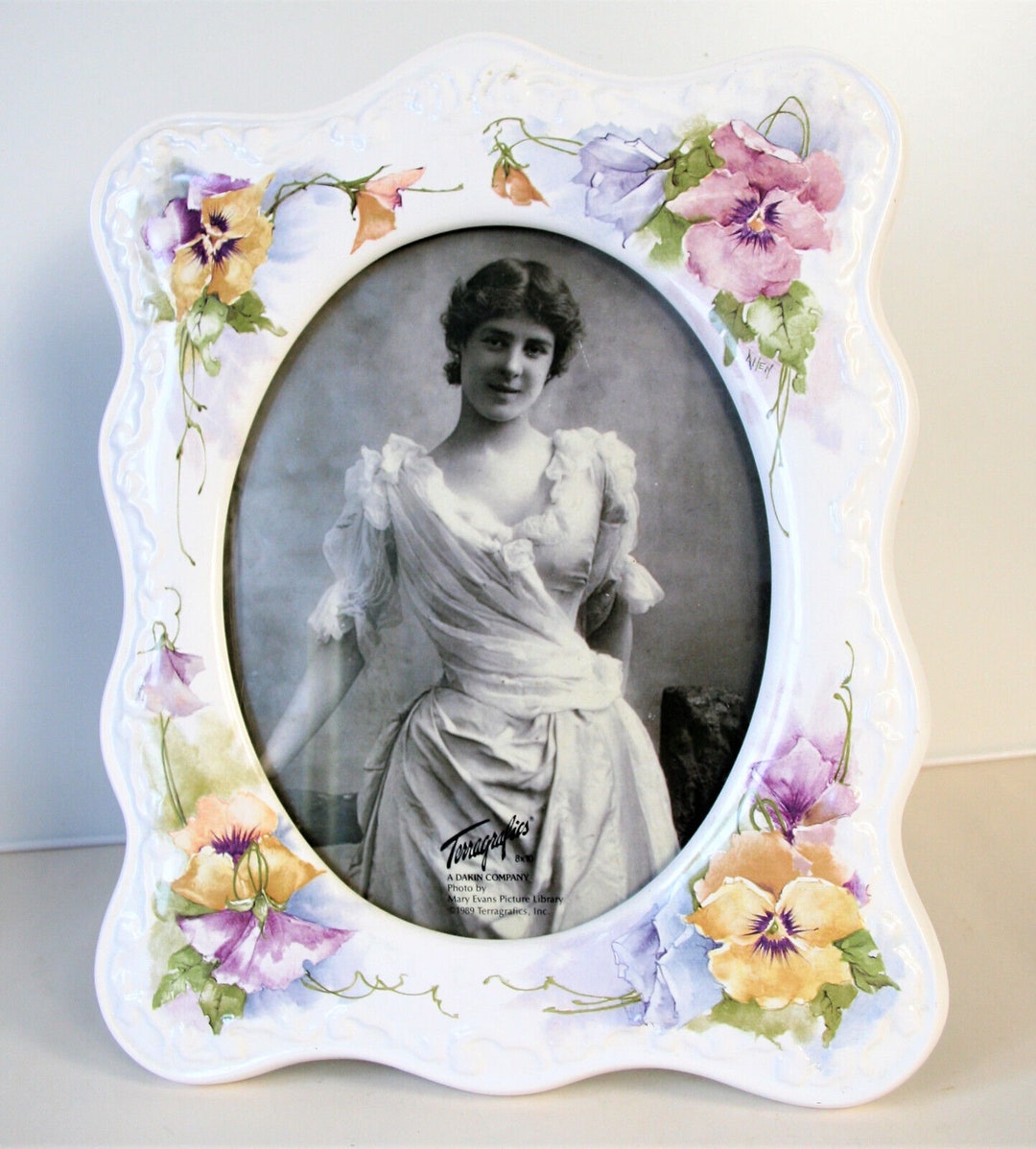 Vintage Porcelain Photo Frame Picture Stand Large 13in Display - Etsy