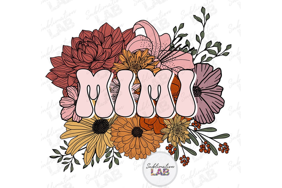 Mimi Floral Boho PNG: T-shirt Design (digital Download) - Etsy