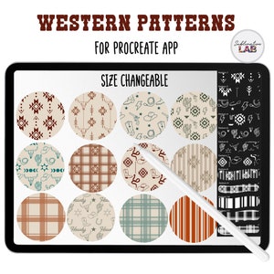 Western Procreate Brushes and Stamps Wild West Cowboy Aztec | Brush ...