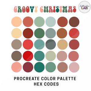Procreate Color Palette Christmas 30 Procreate Swatches and Hex Codes ...