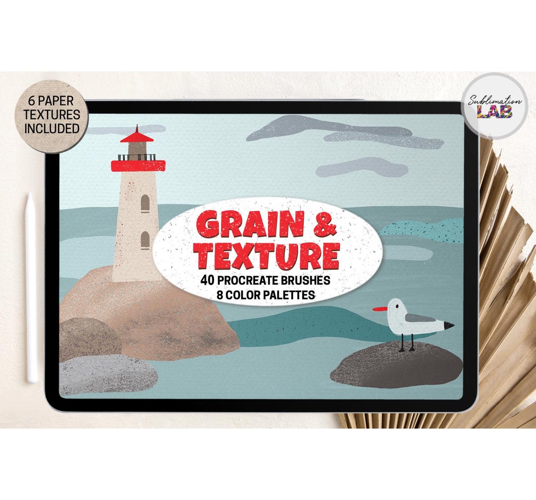 Procreate Texture Brush Set: Grainy Shaders, Paper Texture, Color ...