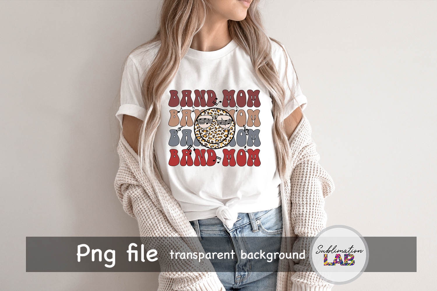 Band Mom Png Sublimation Design Marching Band Leopard Smiley - Etsy