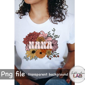 Nana PNG Floral Boho Sublimation Design | Mothers Day Flower Popular Tshirt Design Digital ...