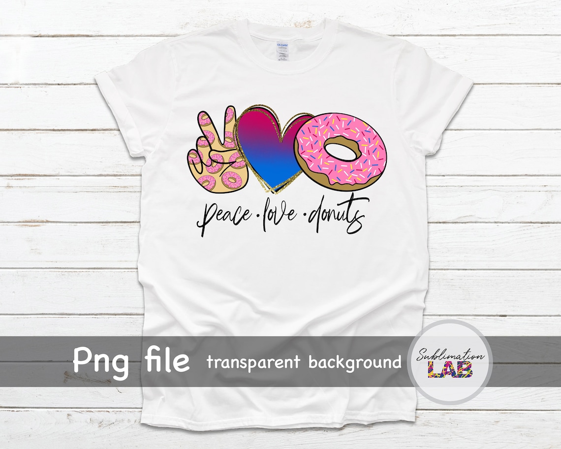 Peace Love Donuts Sublimation Design Summer Coffee Sweets - Etsy