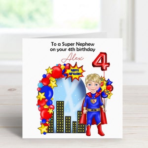 Boy's Birthday Card - Super Hero - Etsy