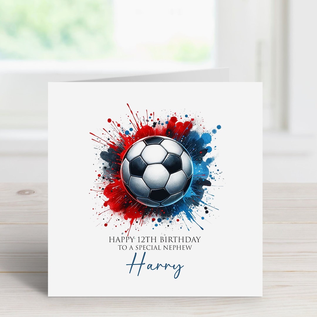Personalised Football Birthday Card Card For Grandson Etsy personalised-football-birthday-card-card-for-grandson-etsy