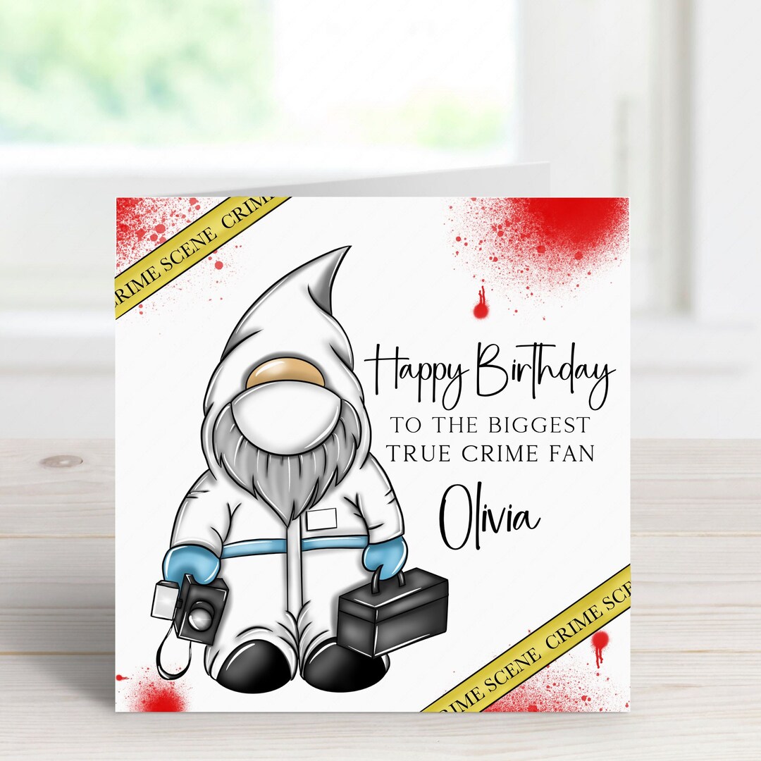 Personalised Crime Scene Birthday Card - True Crime Gifts - Etsy