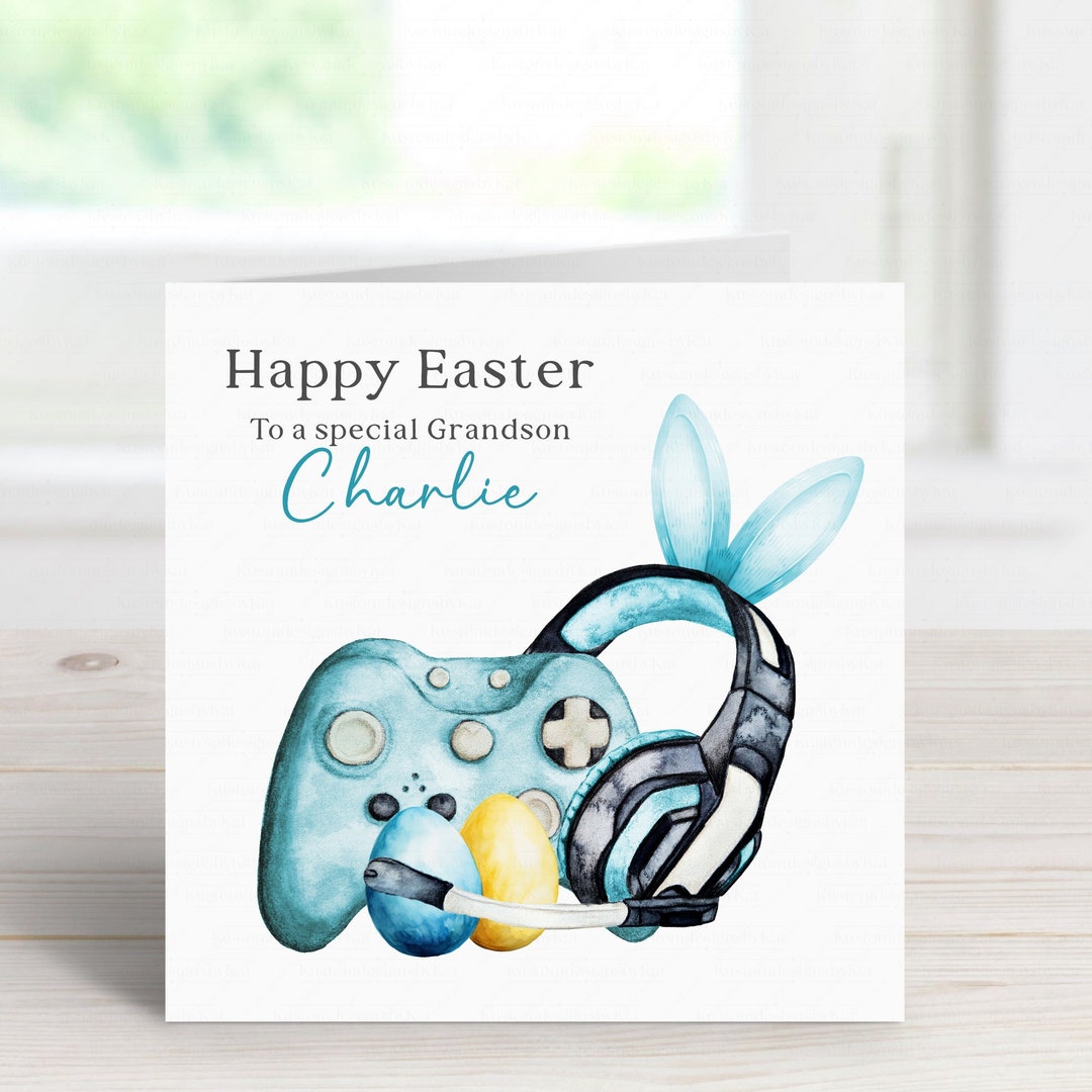 Personalised Easter Gaming Card - Card for Son, Grandson or Nephew ...