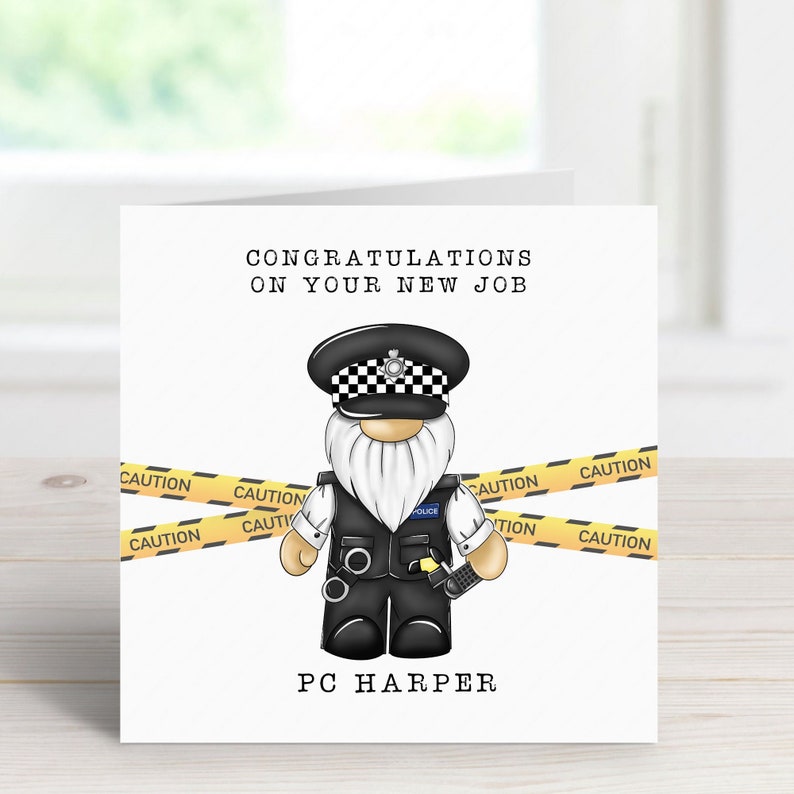 Personalised Police Card New Job Card - Etsy