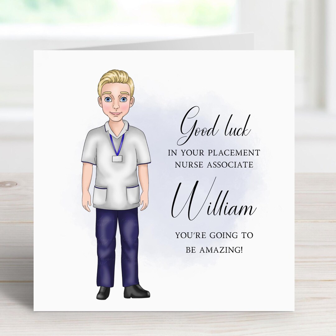 Good Luck Student Nurse Card for Male - Good Luck Card for Son ...
