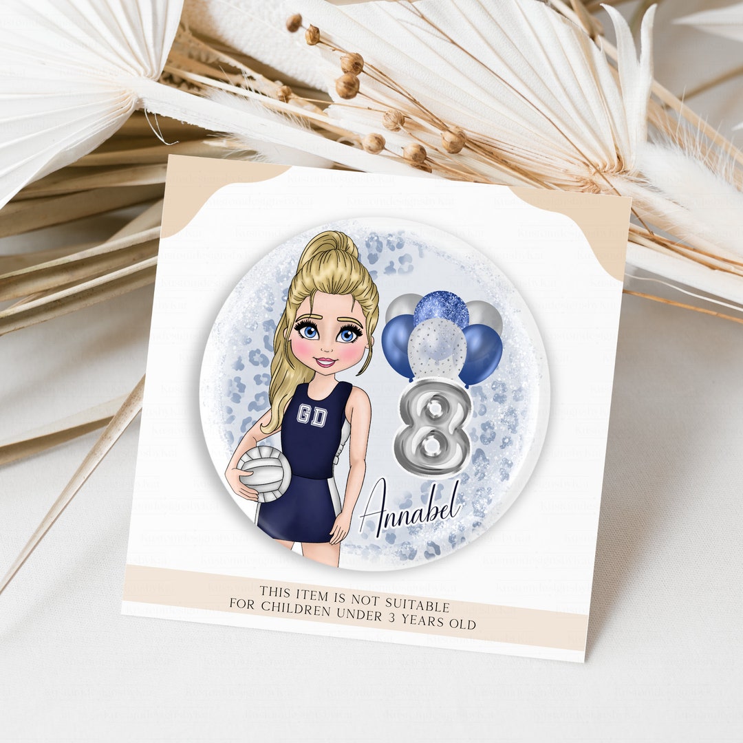 Netball Birthday Badge Personalised Gift for Daughter - Etsy