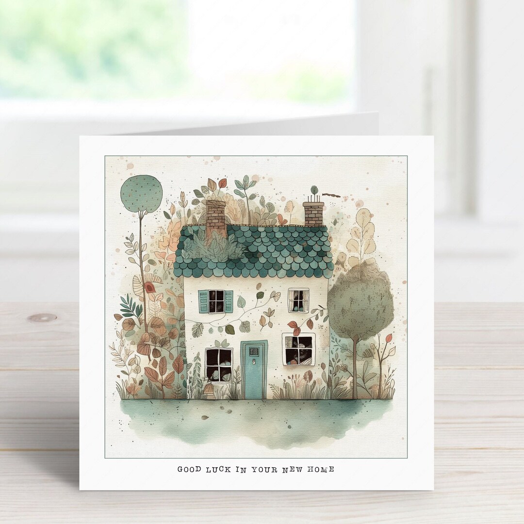 Boho New Home Card - Good Luck Card - Etsy