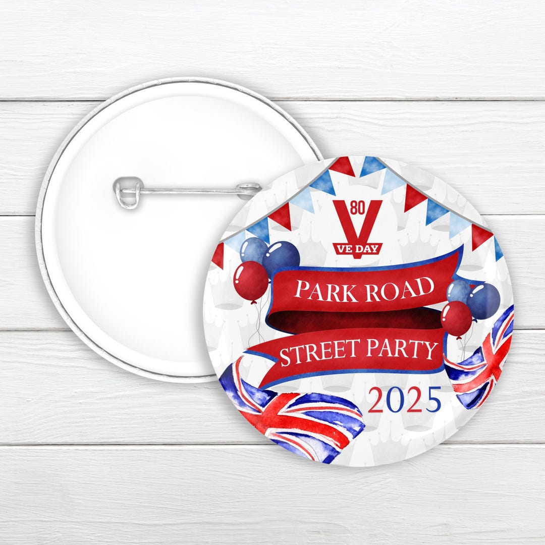 VE Day Badge - Personalised VE Day Street Party Badge - Etsy