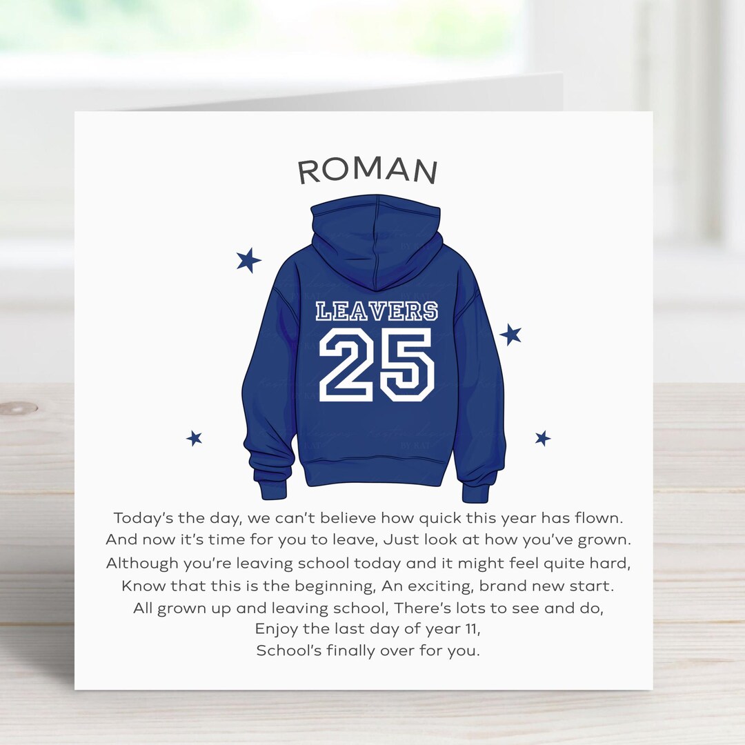 Secondary School Leavers Card - Personalised Card for Children Leaving ...