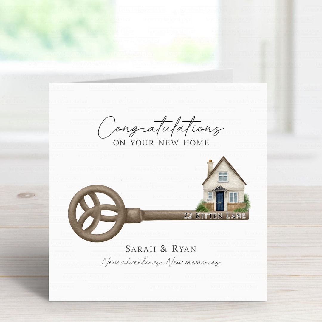 Personalised New Home Card - First Home Gift - Etsy