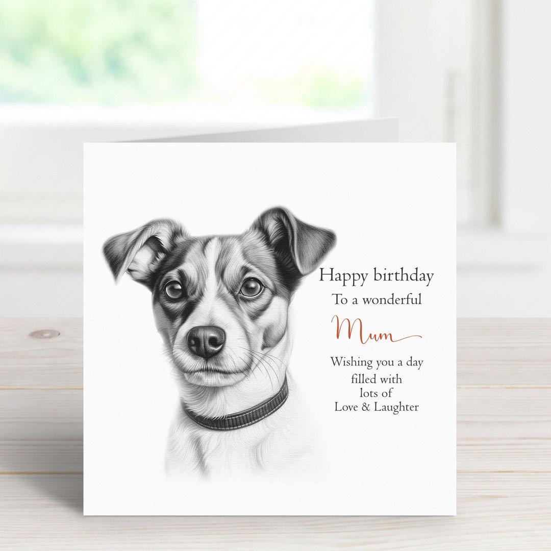 Personalised Jack Russell Birthday Card - Birthday Card for Dog Owner ...