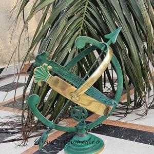 Armillary Sundial Garden Sculpture Vintage Outdoor Yard Decor Ornament ...