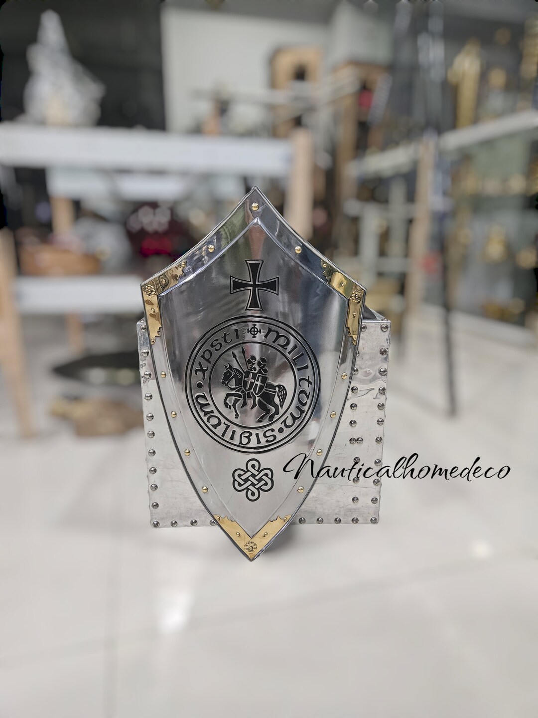 Medieval Templar Knight Shield - Crusader Shield for SCA, LARP ...