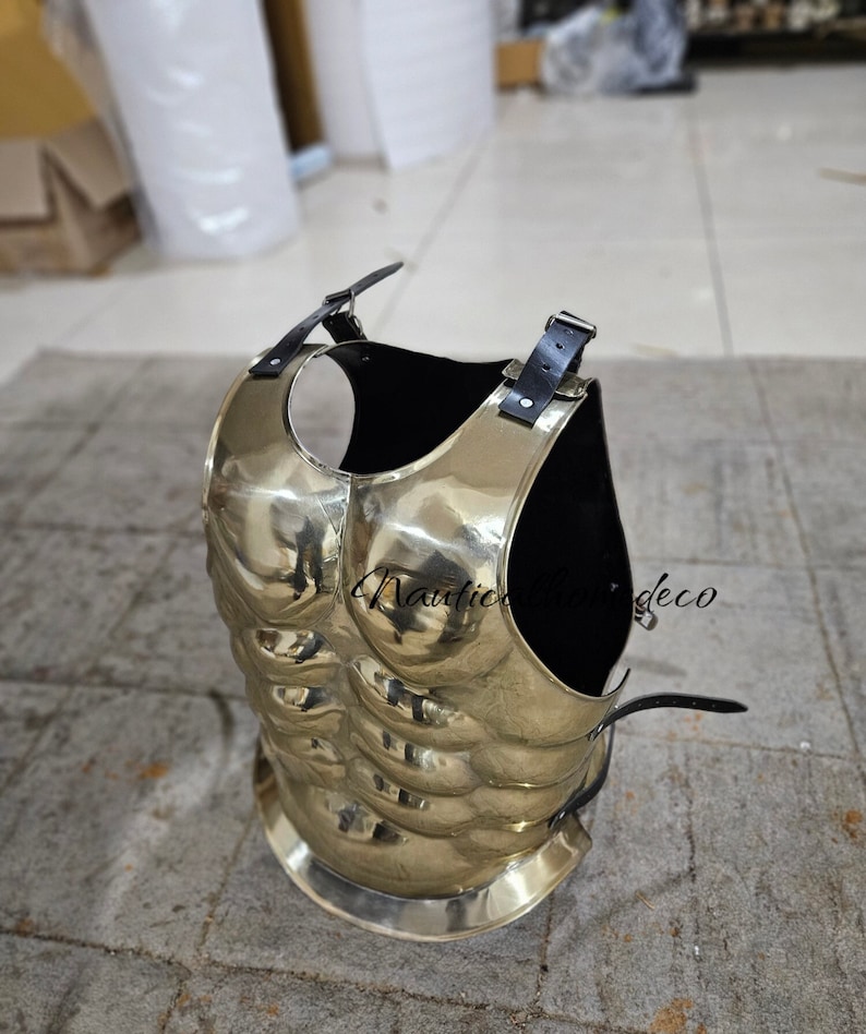 Handcrafted Brass Finish Muscle Armor Breast Plate Medieval Renaissance ...