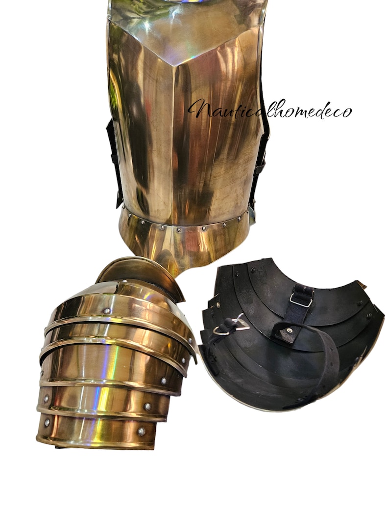 Medieval Knight Muscle Armor Chest Plate & Pauldrons Roman Cuirass ...