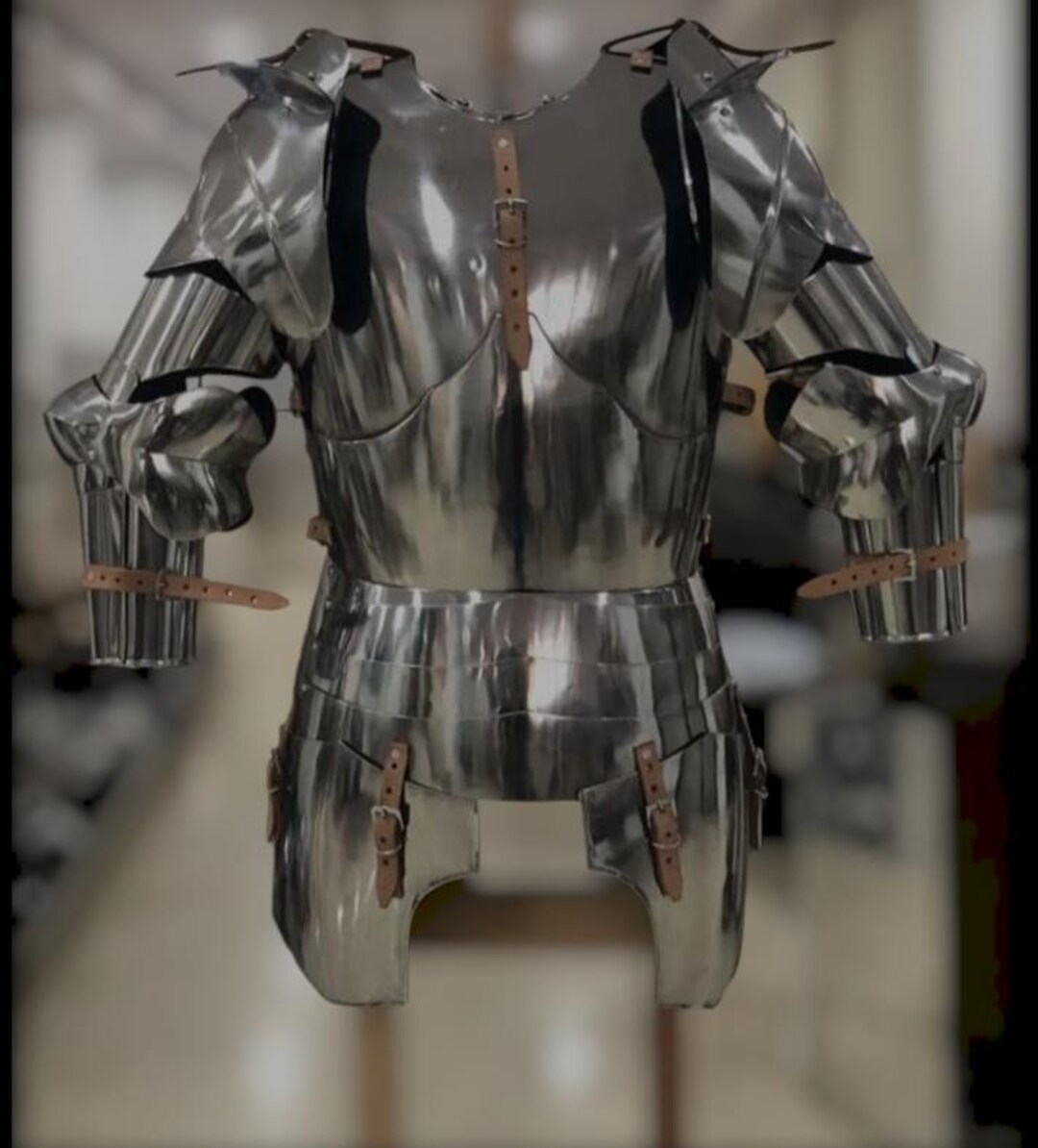 Medieval Knight Half Armor Chest Plate Armor, Pauldrons, Arm Bracers ...