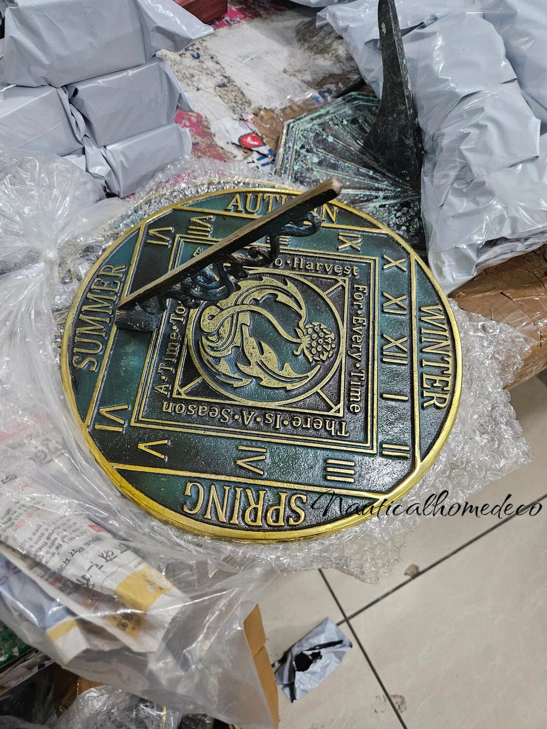 Custom Engraved Garden Sundial – Season Cycle Sundial for Couples ...