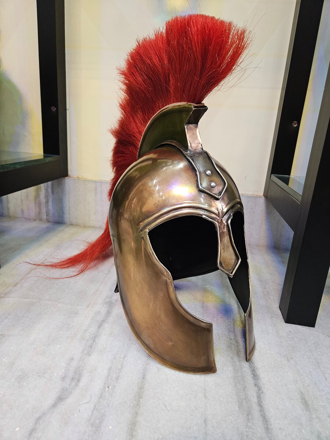 Roman Trojan Helmet With Plume | Medieval SCA LARP Fantasy Reenactment ...