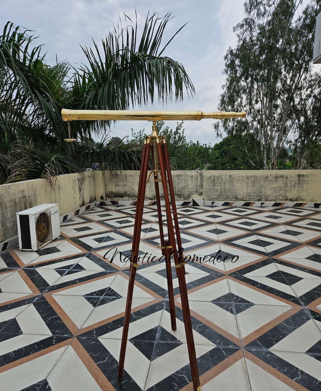 Custom Engraved Brass Telescope on Adjustable Tripod Nautical Maritime ...